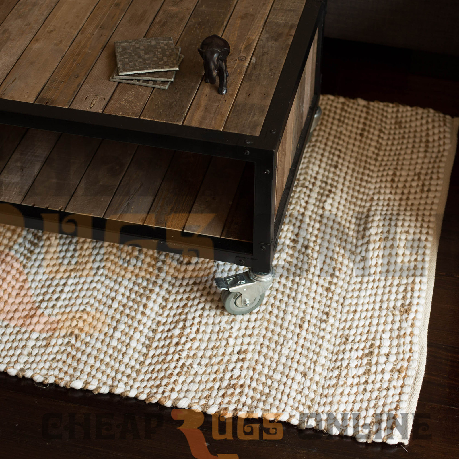 Ibis White Jute and Cotton Rug | Natural Floor Rugs | Beyond Bright