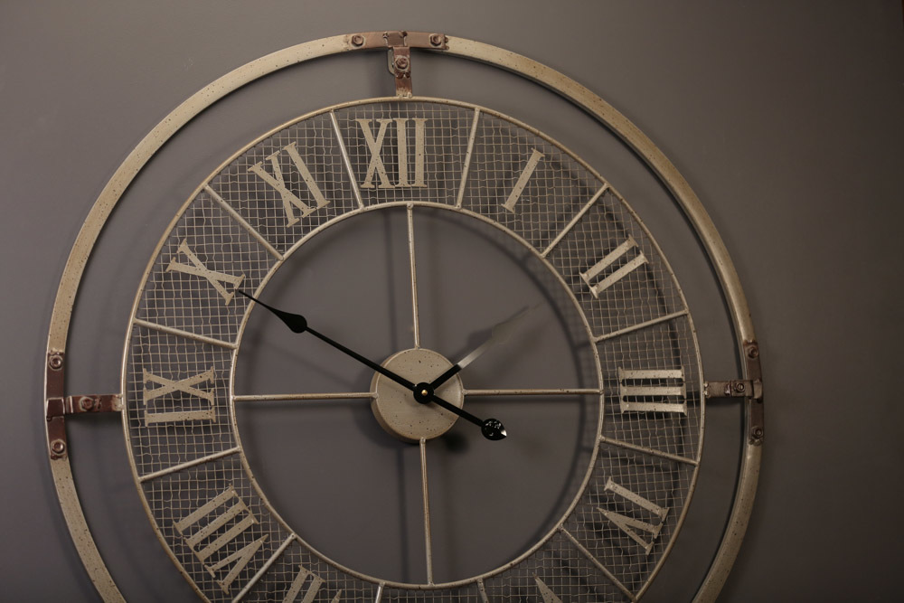 Mesh 80cm Wall Clock - Grey