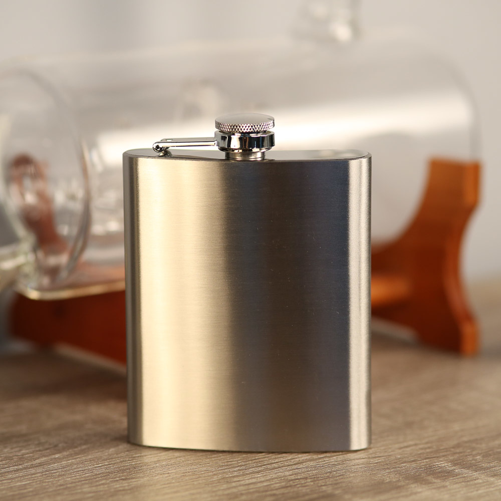 Hip Flask 6 oz Gift Box Set - Stainless Steel Pocket Liquor Hipflask ...